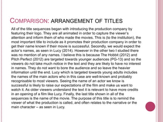 Title sequence comparison | PPT