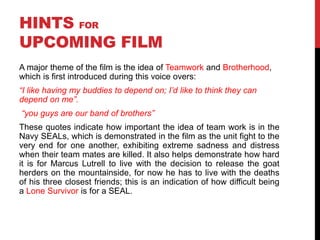 Title Sequence Deconstruction (Lone Survivor) | PPTX