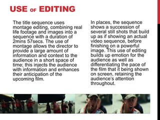 Title Sequence Deconstruction (Lone Survivor) | PPTX