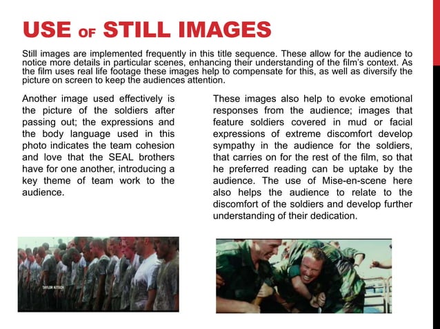 Title Sequence Deconstruction (Lone Survivor) | PPTX