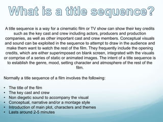 Title sequence formal conventions | PPT
