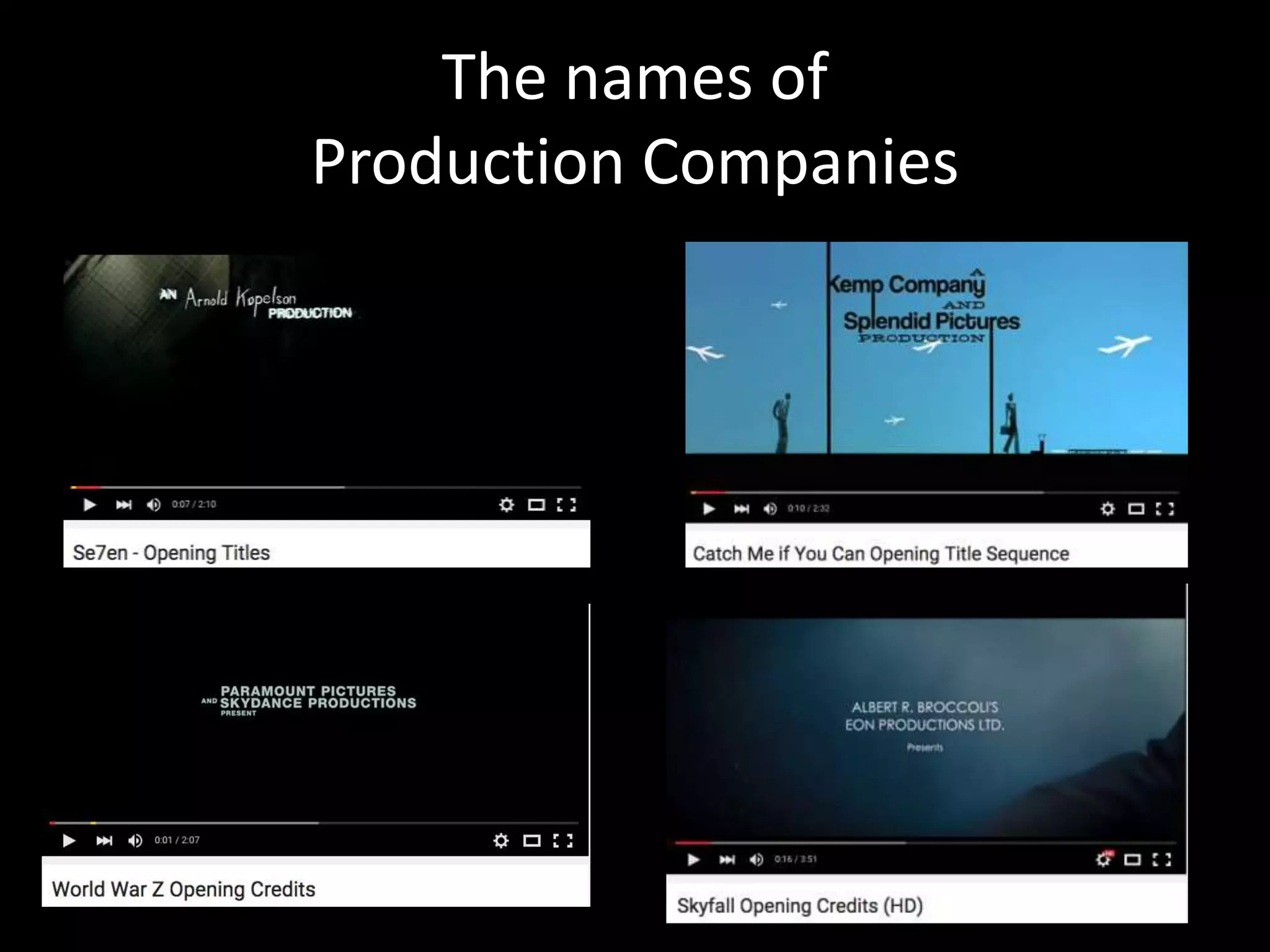 The Codes and Conventions of Title Sequences | PPT