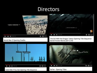 The Codes and Conventions of Title Sequences | PPT
