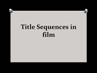Title sequences in film | PPT