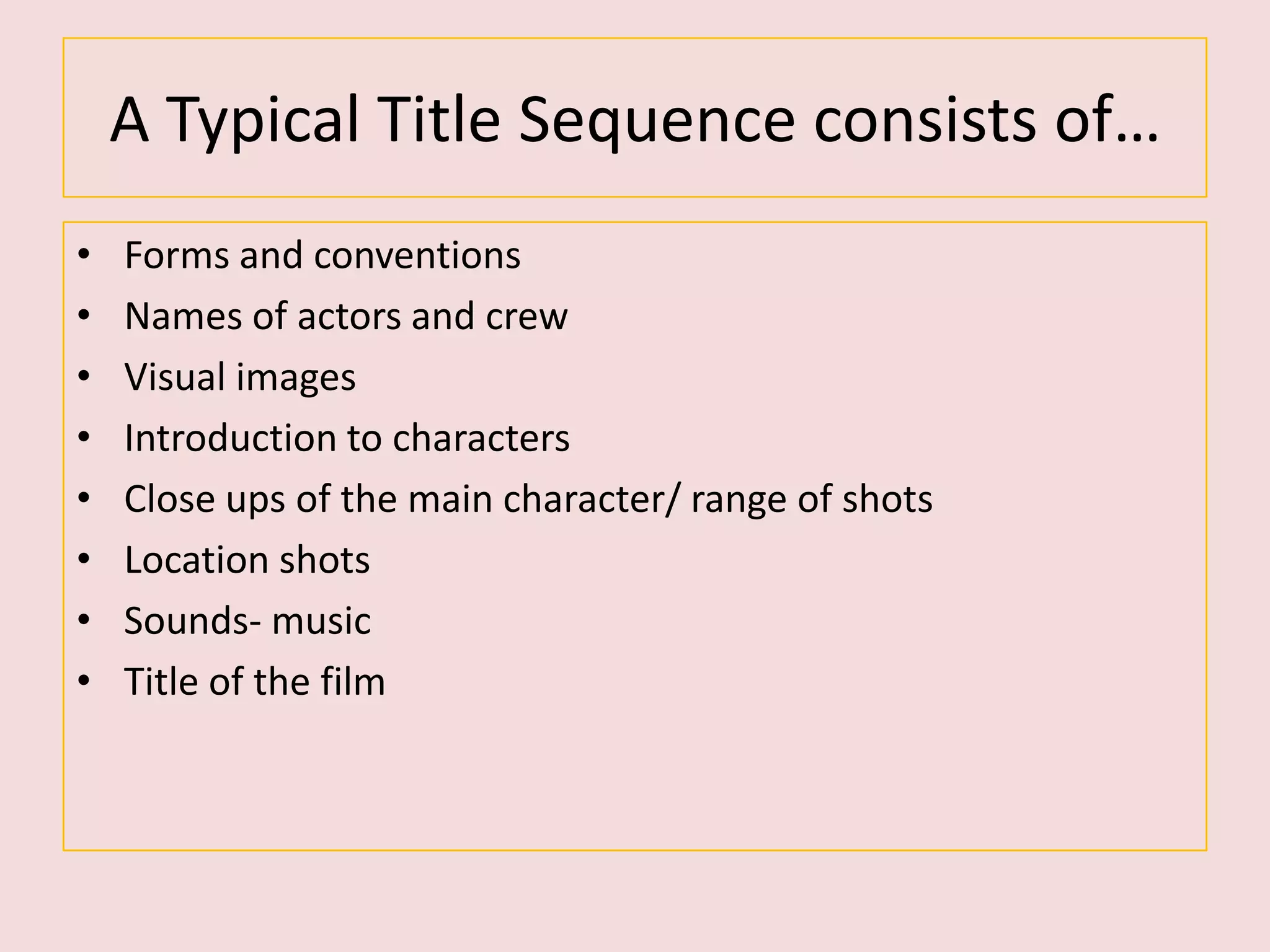 Title sequences powerpoint for blog | PPTX | Video Production | Content Production