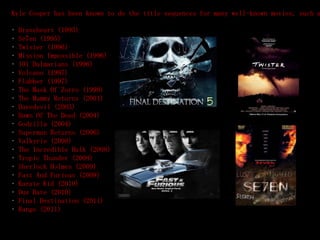 Title sequences presentation | PPT