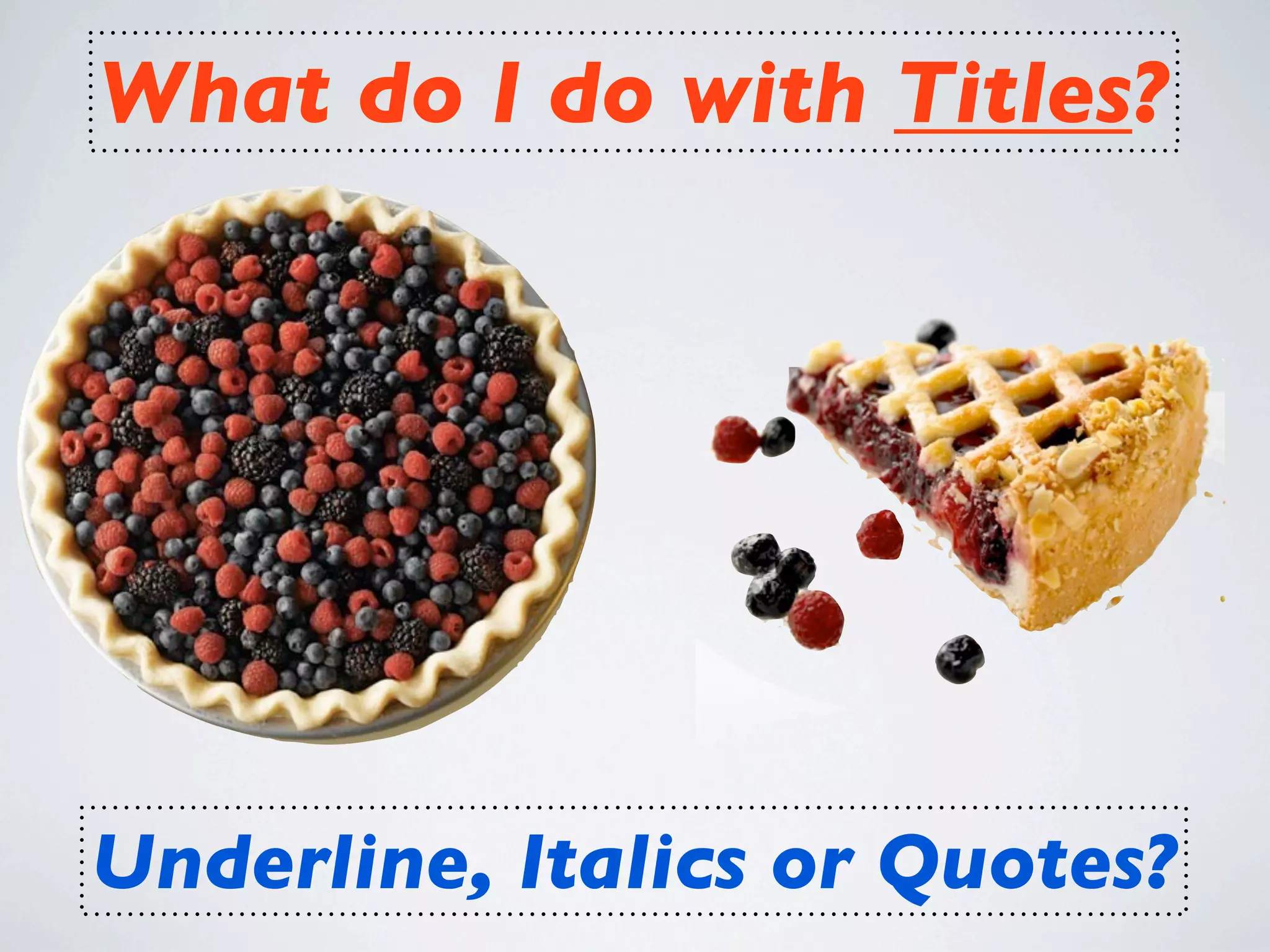 Punctuating Titles | PPT | Free Download