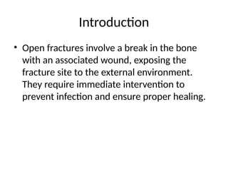 Management of open fractures power point presentation | PPTX