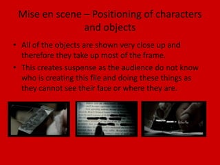 Titles & opening sequence analysis se7en | PPTX