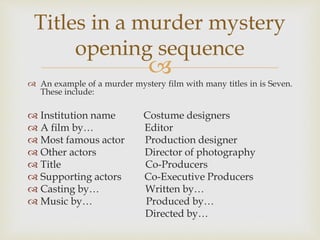 Titles & opening sequences | PPTX