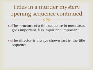 Titles & opening sequences | PPTX