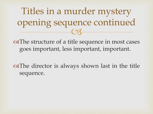 Titles & opening sequences | PPTX