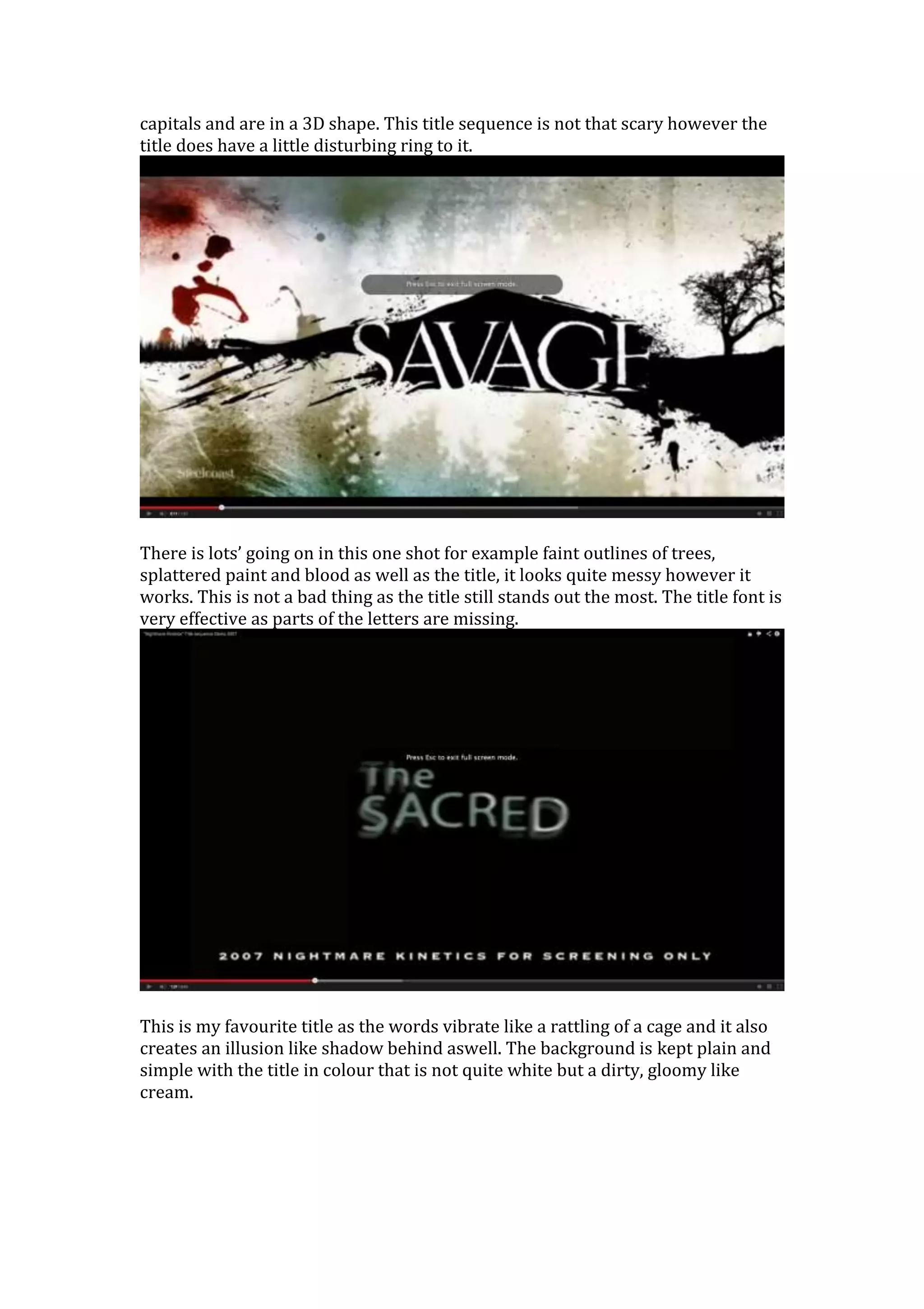 Title Sequence Analysis | DOCX