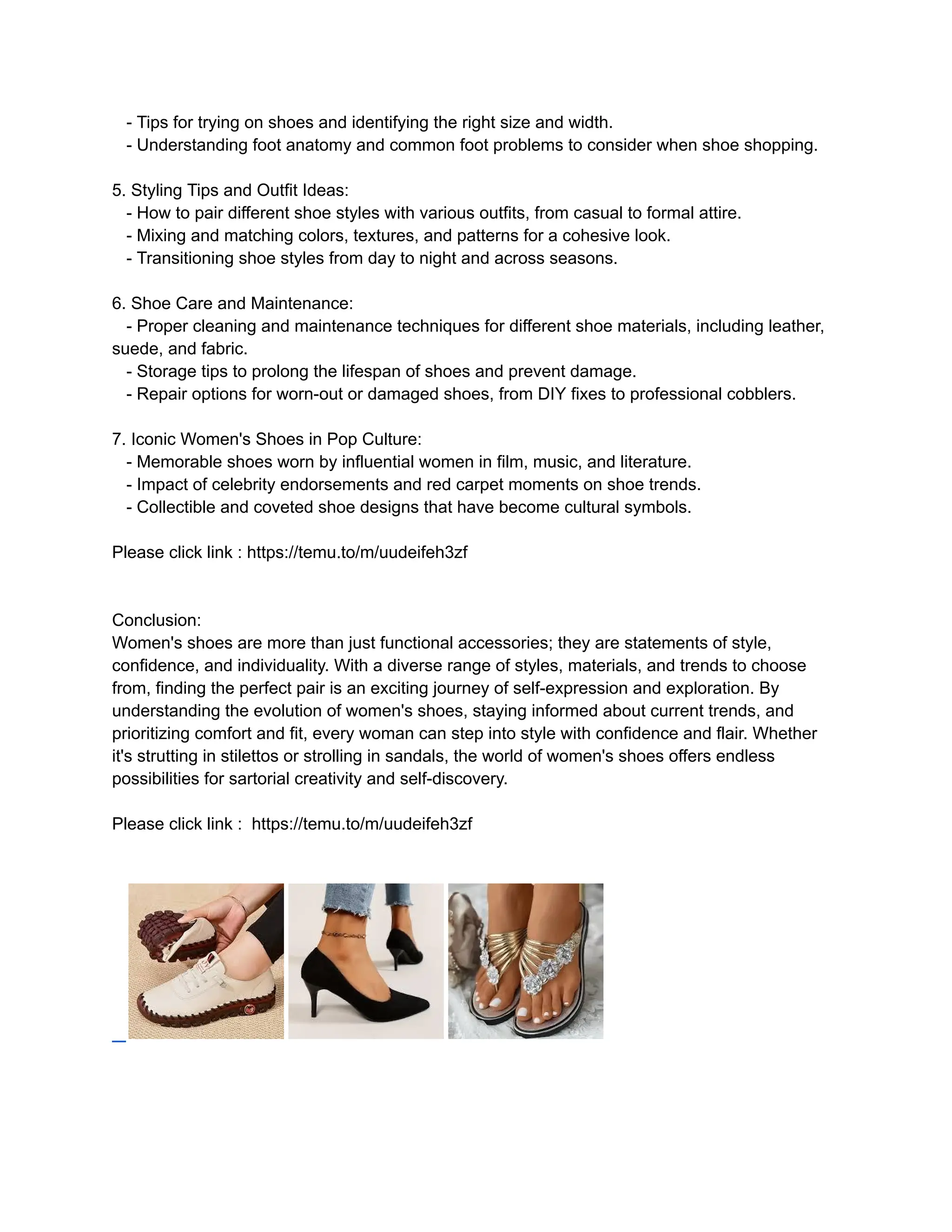 : Stepping into Style: A guide to women shoes | PDF