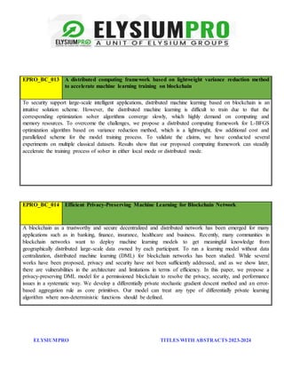 Titles with Abstracts_2023-2024_Block Chain.pdf