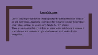 Title to Territory, Air space, Outer space and Water | PPTX