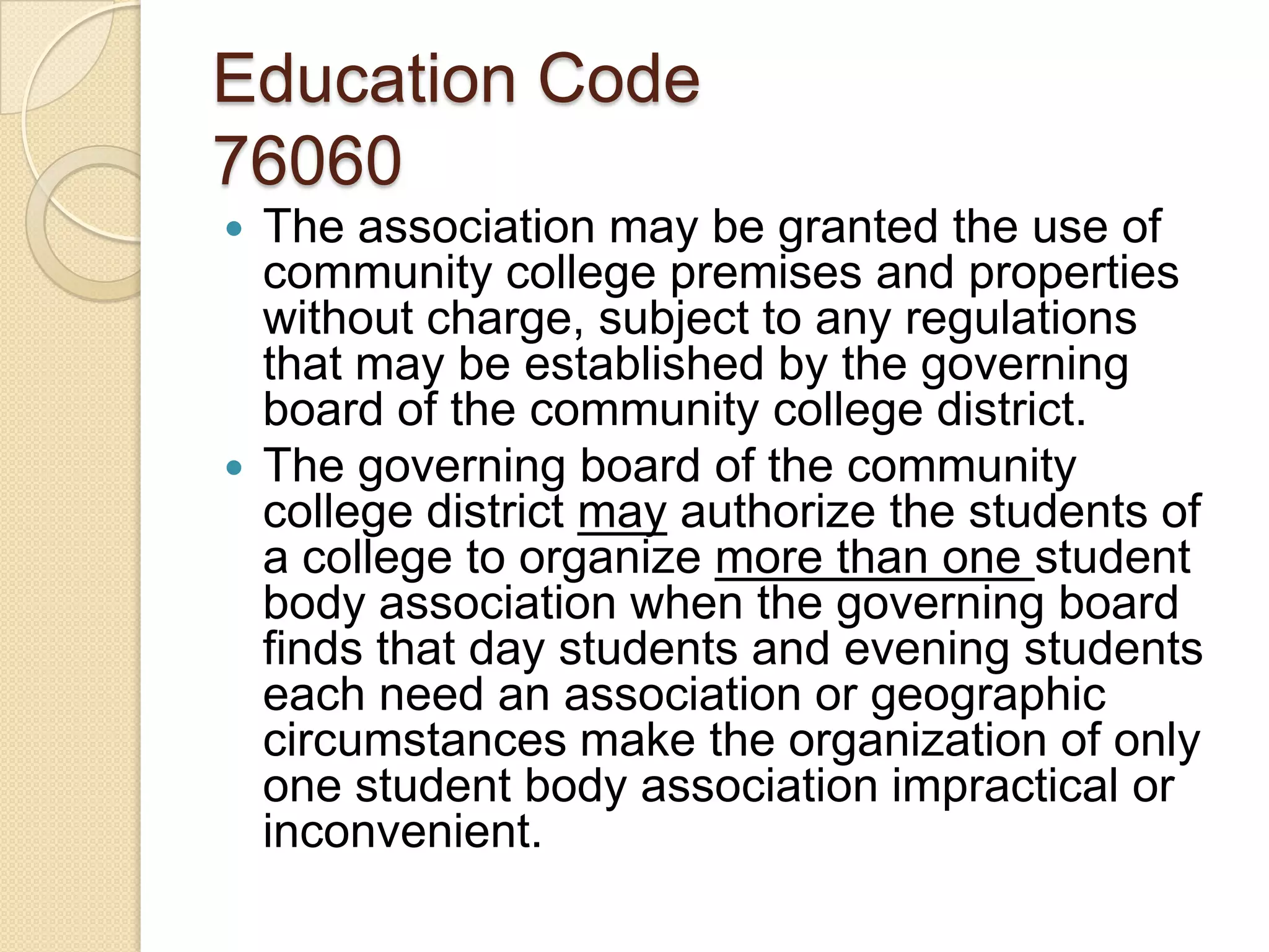 Title v ed code | PPTX