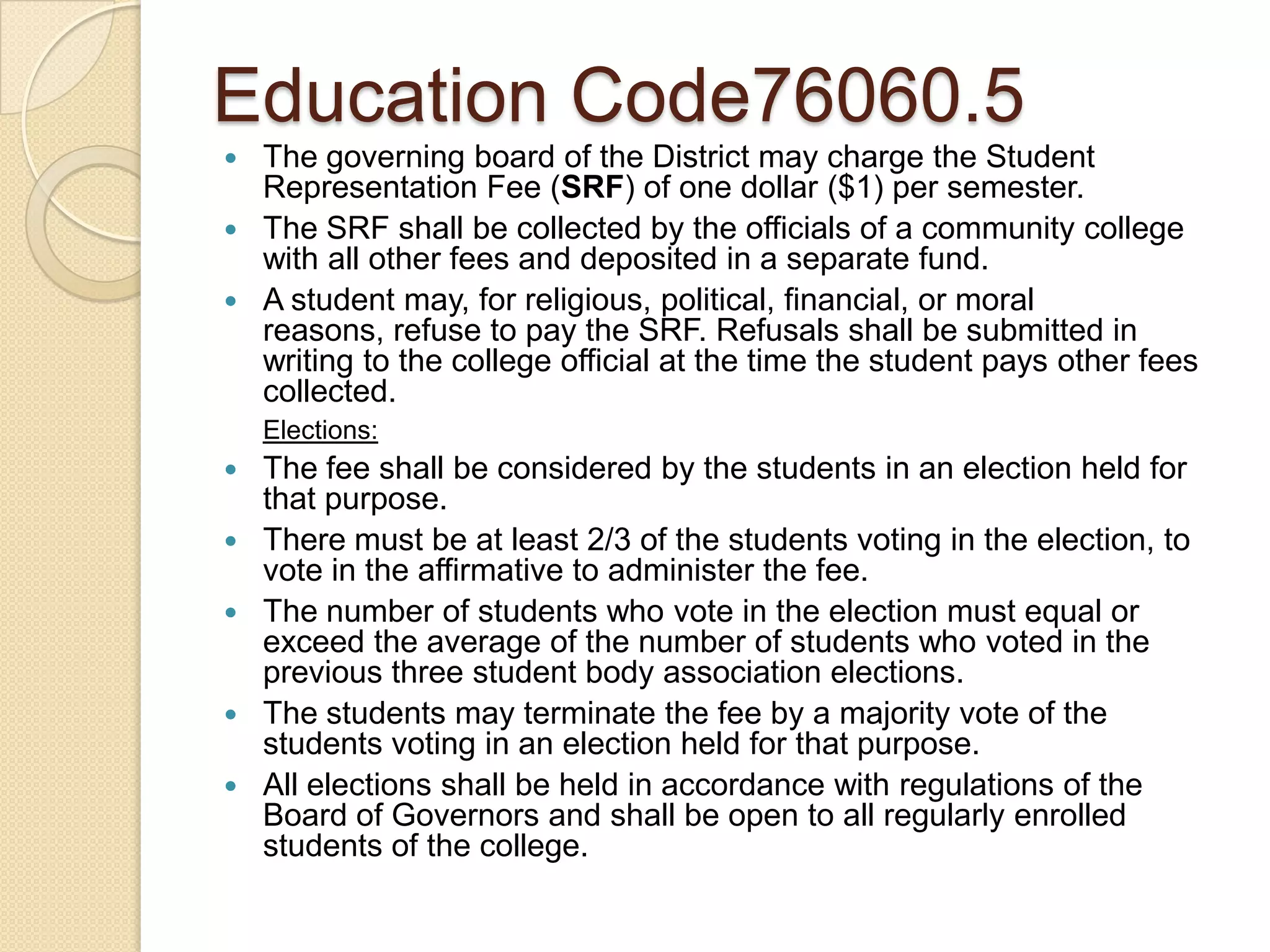 Title v ed code | PPTX