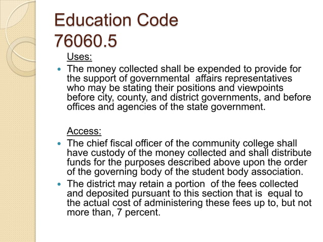 Title v ed code | PPTX