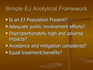 Environmental Justice and Toll Roads | PPT