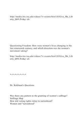 Title womens suffrage Compare and contrast the comments of .docx