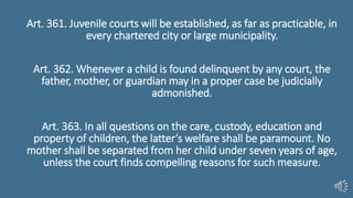 Title XII. – CARE AND EDUCATION OF CHILDREN | PPTX