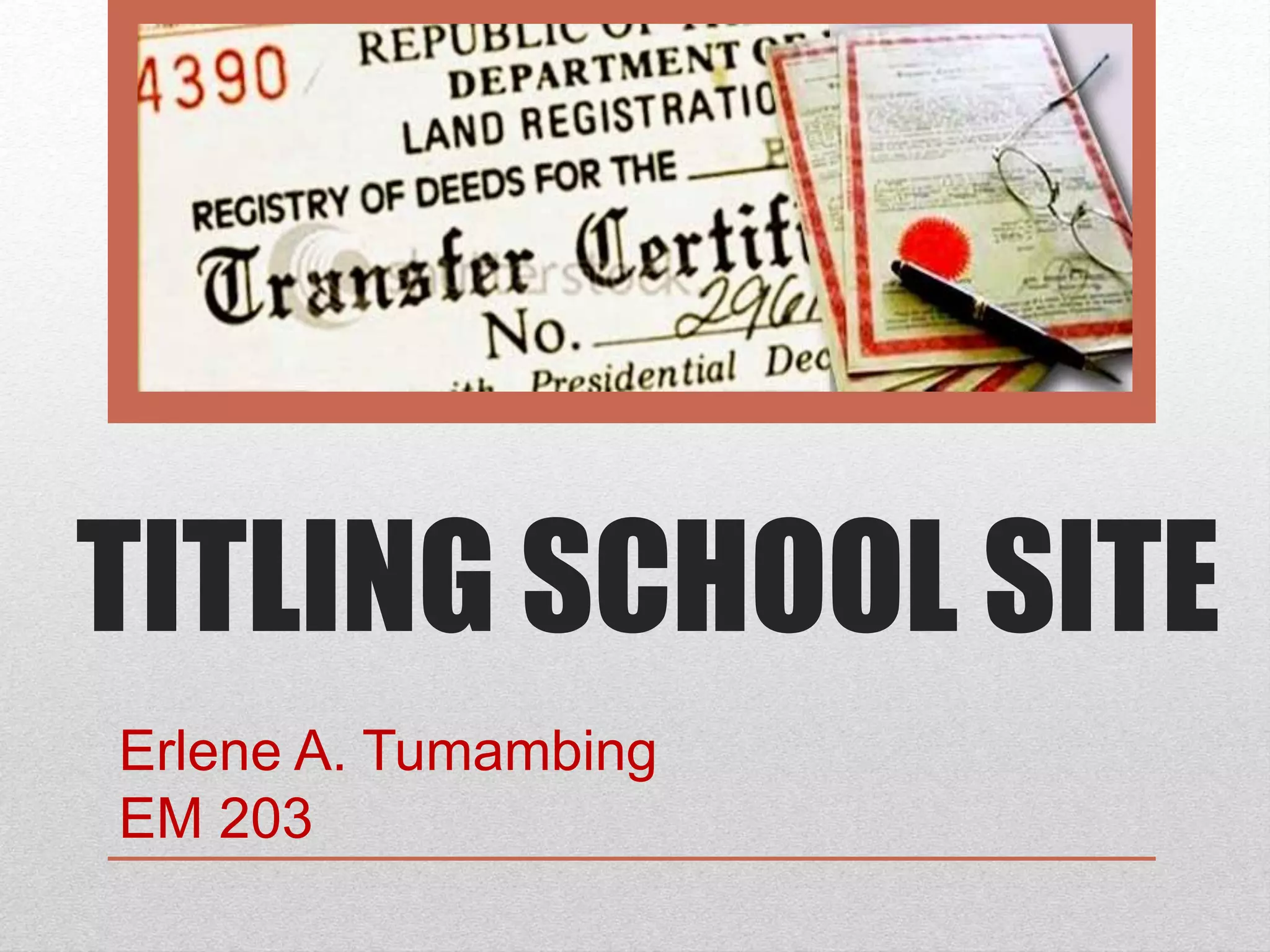 Titling school site | PPTX