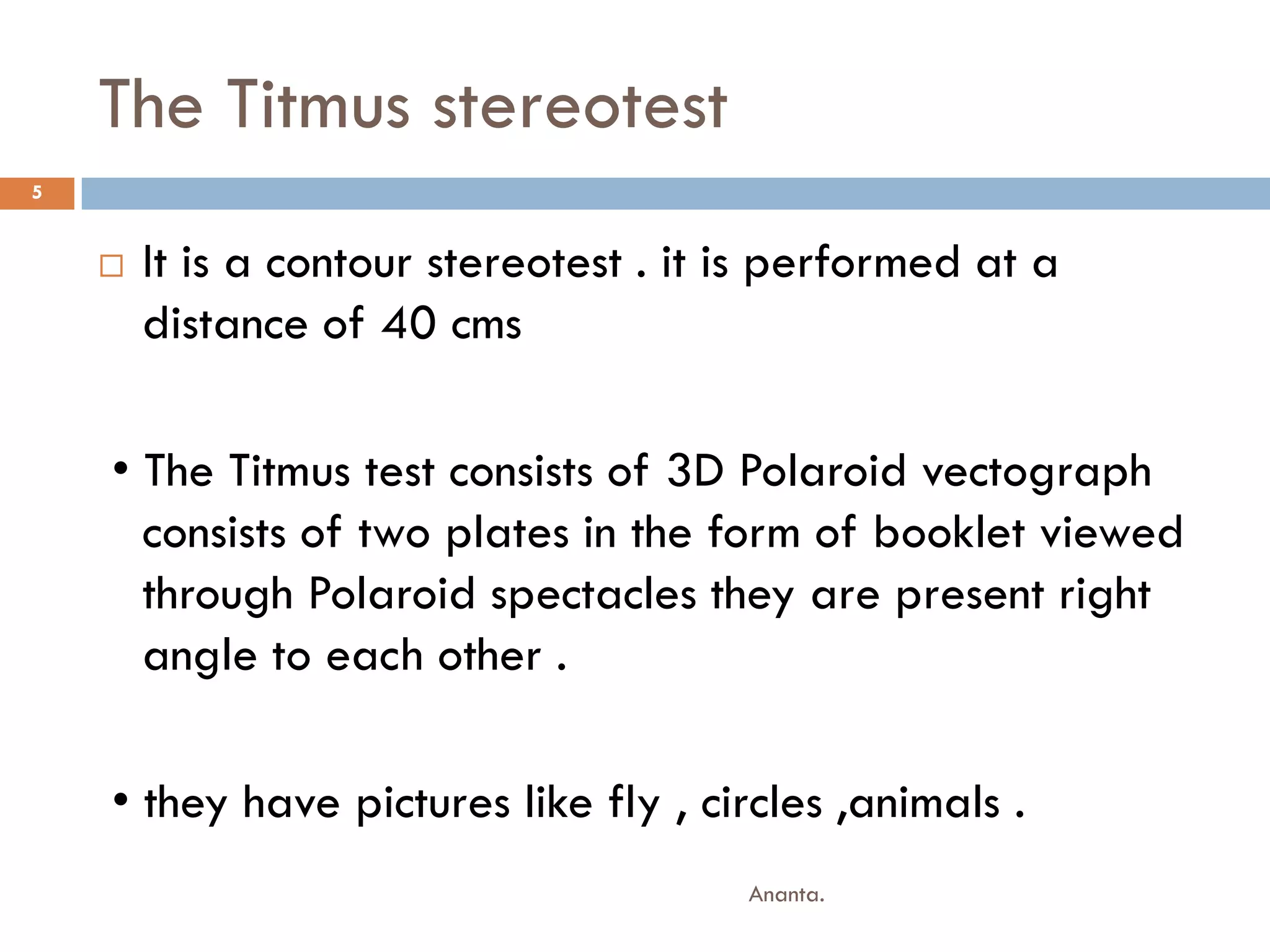 Titmus fly test -polaroid vectograph.. | PDF