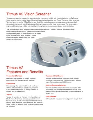 Titmus v2 brochure final 062713 (1) | PDF