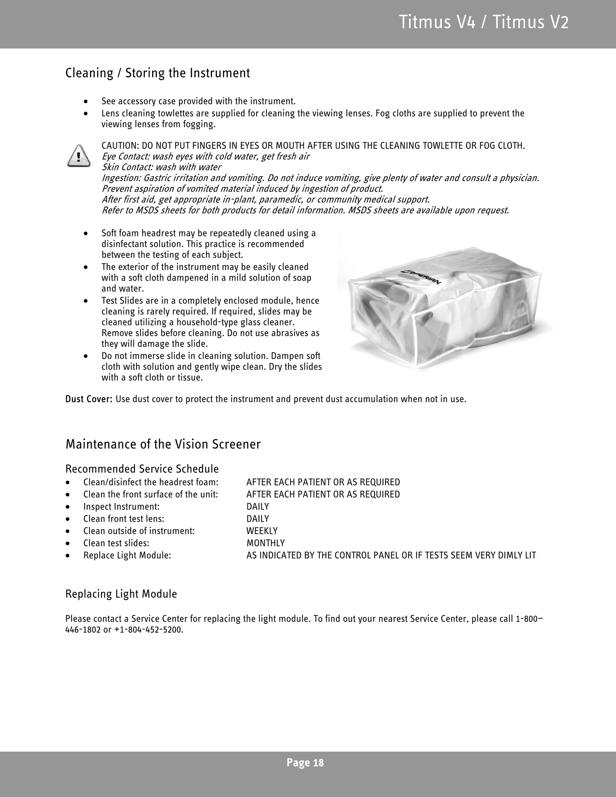 Titmus V4 vision screener user manual | PDF
