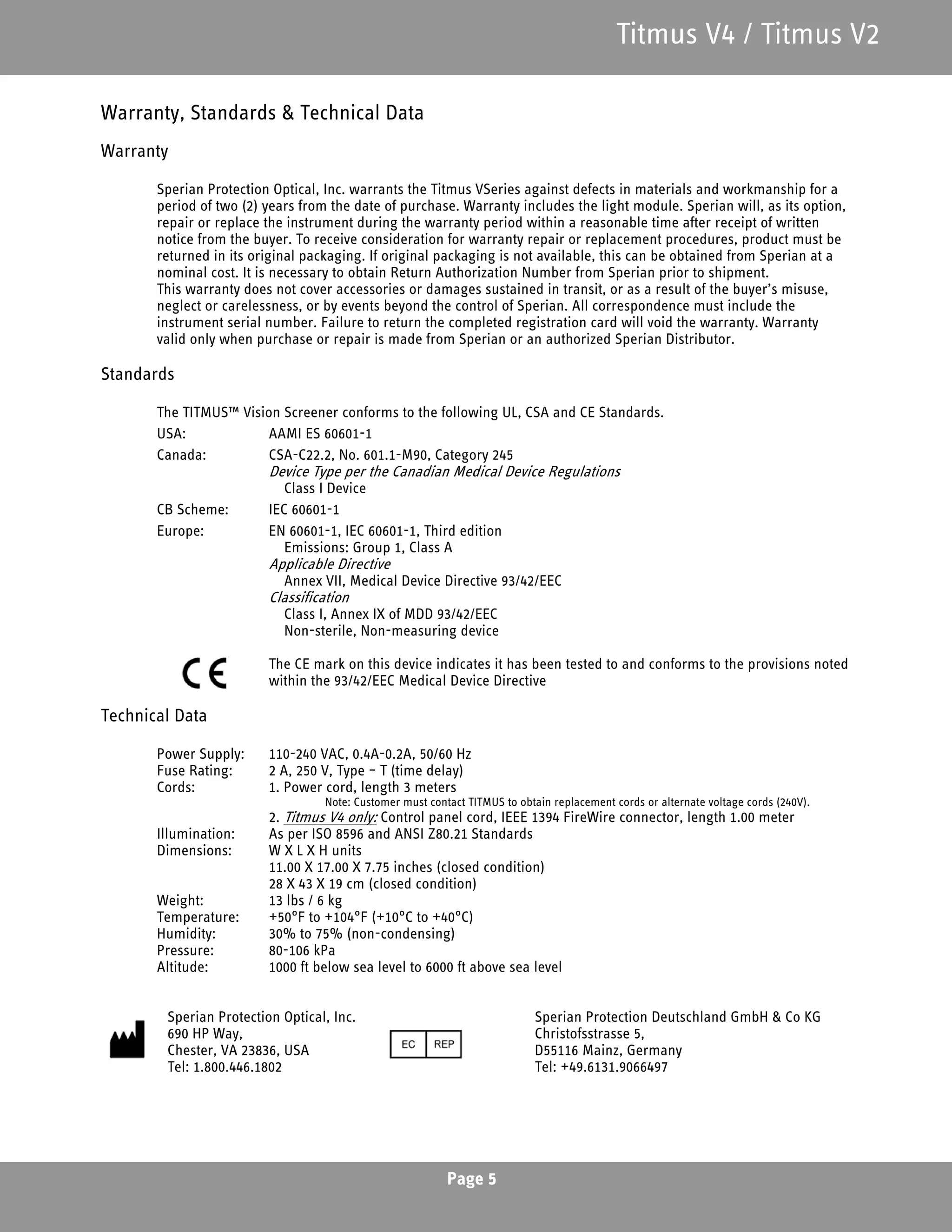 Titmus V4 vision screener user manual | PDF
