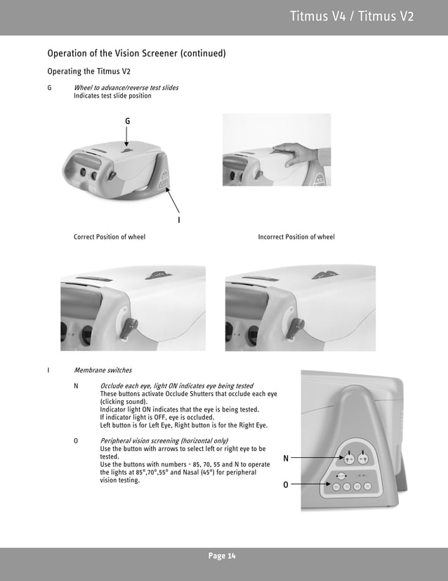 Titmus V4 vision screener user manual | PDF | First Aid | Injuries