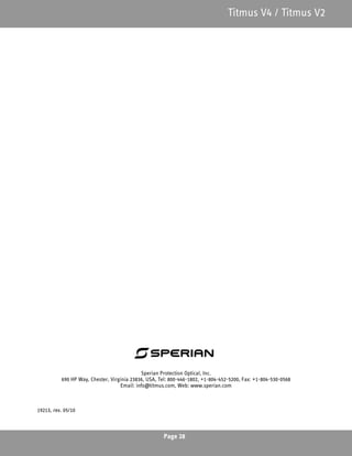Titmus V4 vision screener user manual | PDF