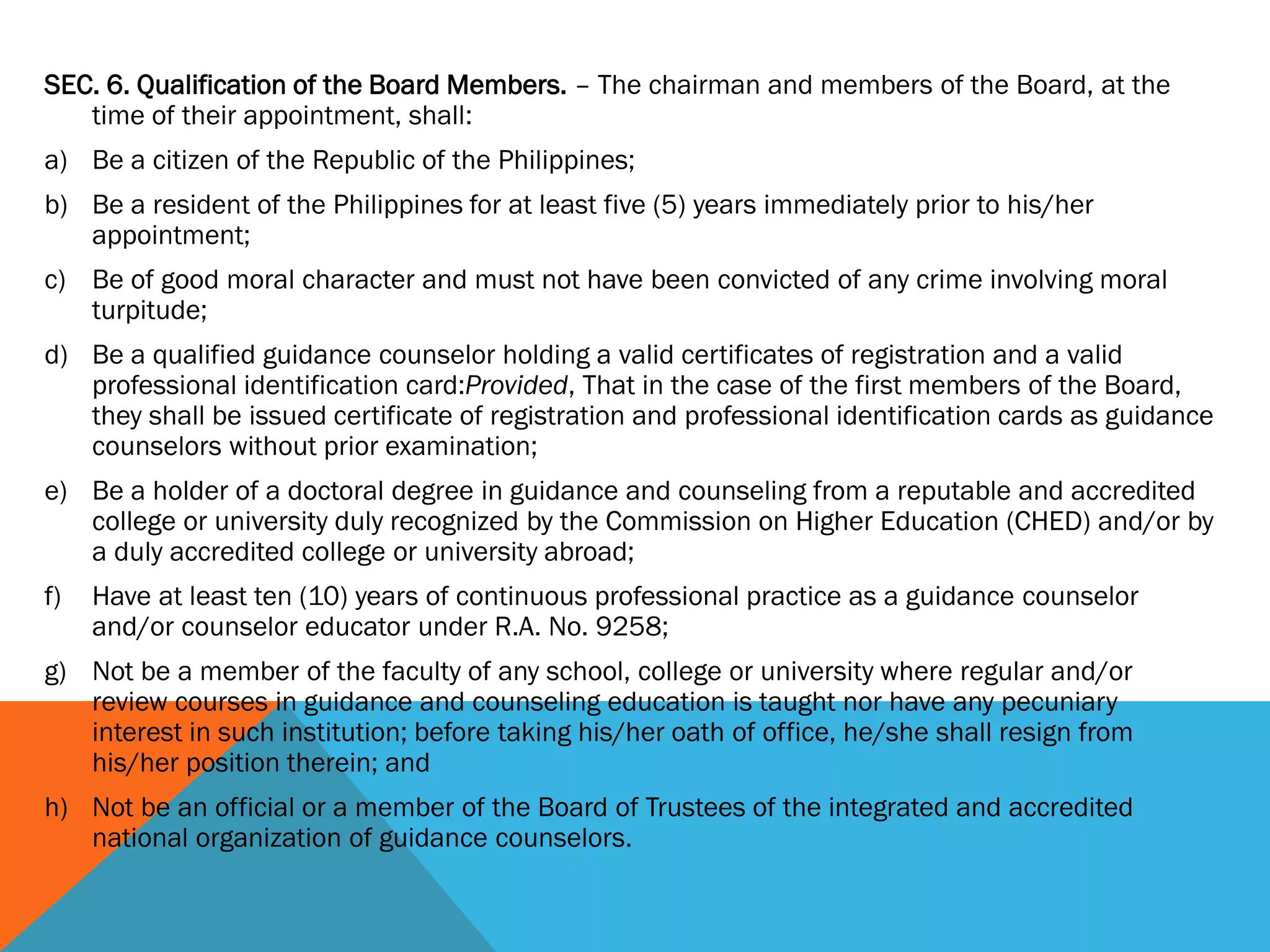 R.A. 9258 THE GUIDANCE AND COUNSELING ACT OF 2004 | PPTX