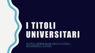 Titoli studio | PPT