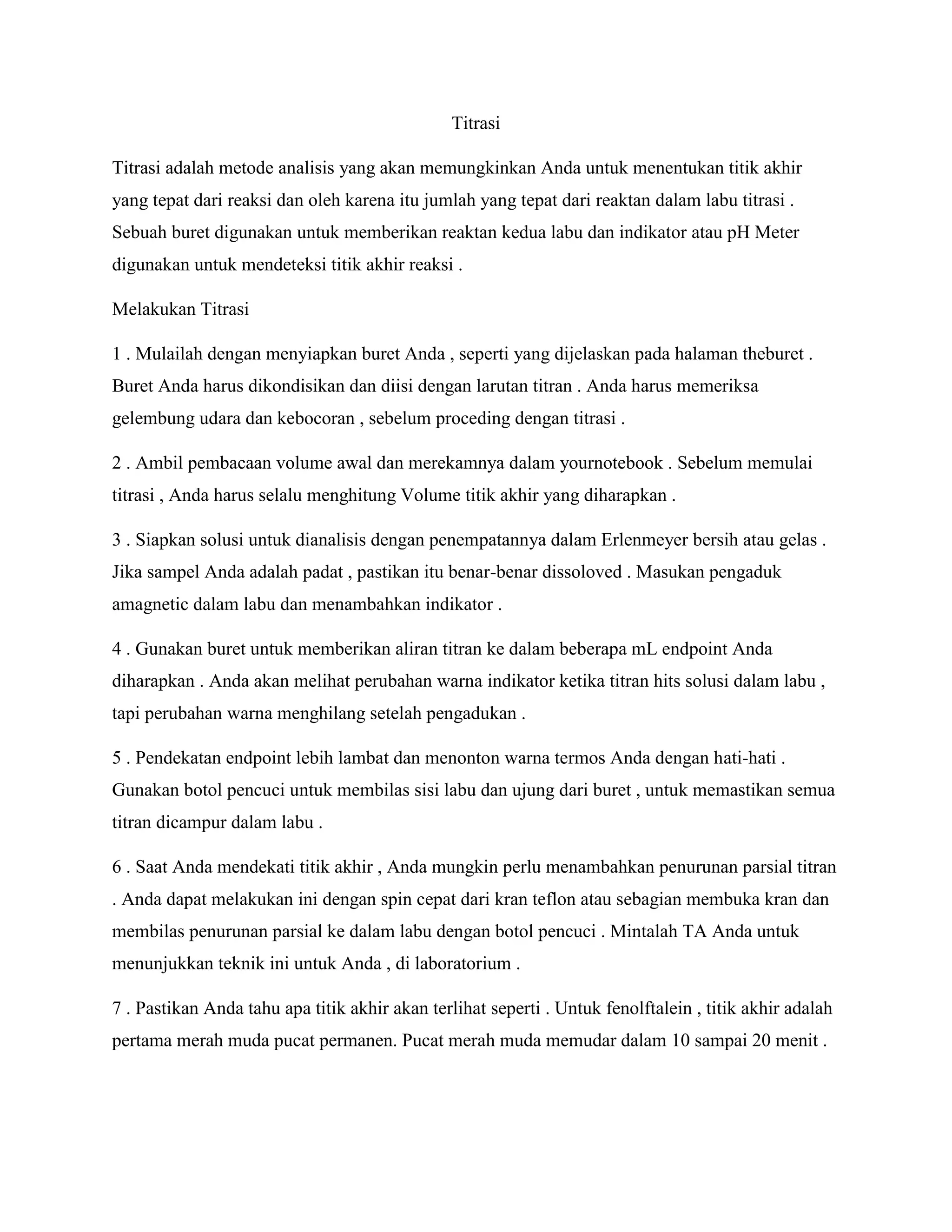 Titrasi | DOCX
