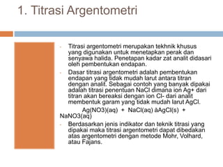Titrasi argentrometri | PPTX