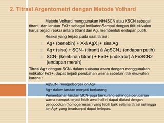 Titrasi argentrometri | PPTX