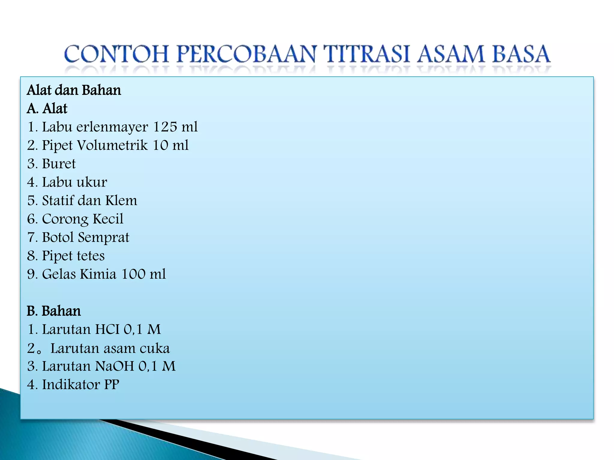 Titrasi asam basa kelompok 1 | PPTX