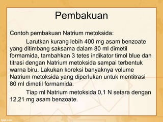 Titrasi Bebas Air | PPTX