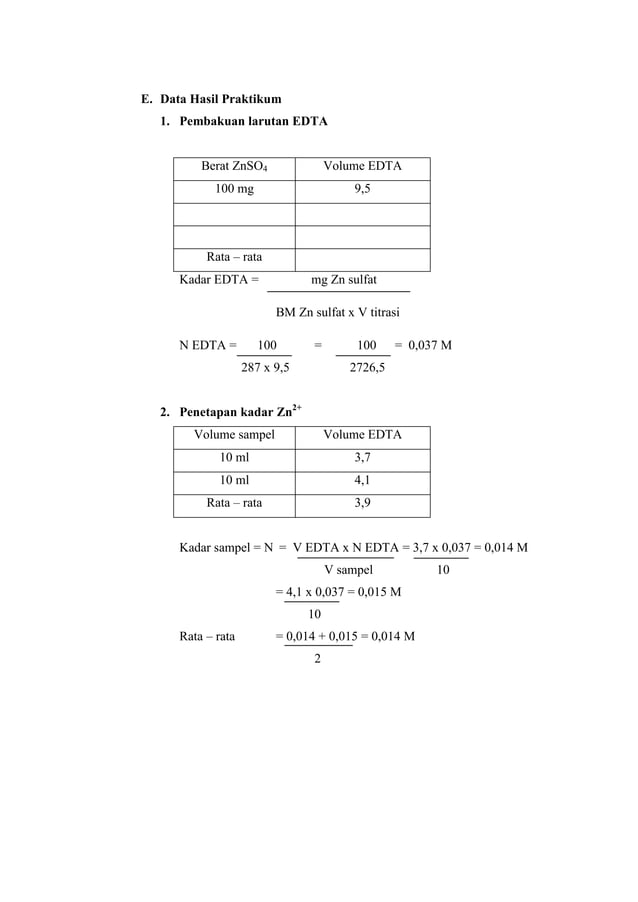 Titrasi kompleksometri | DOCX