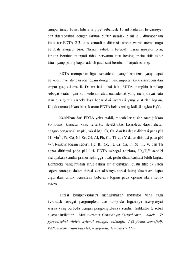 Titrasi kompleksometri | DOCX