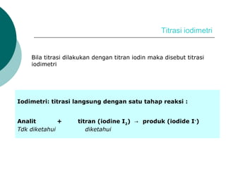 Titrasi redoks | PPT