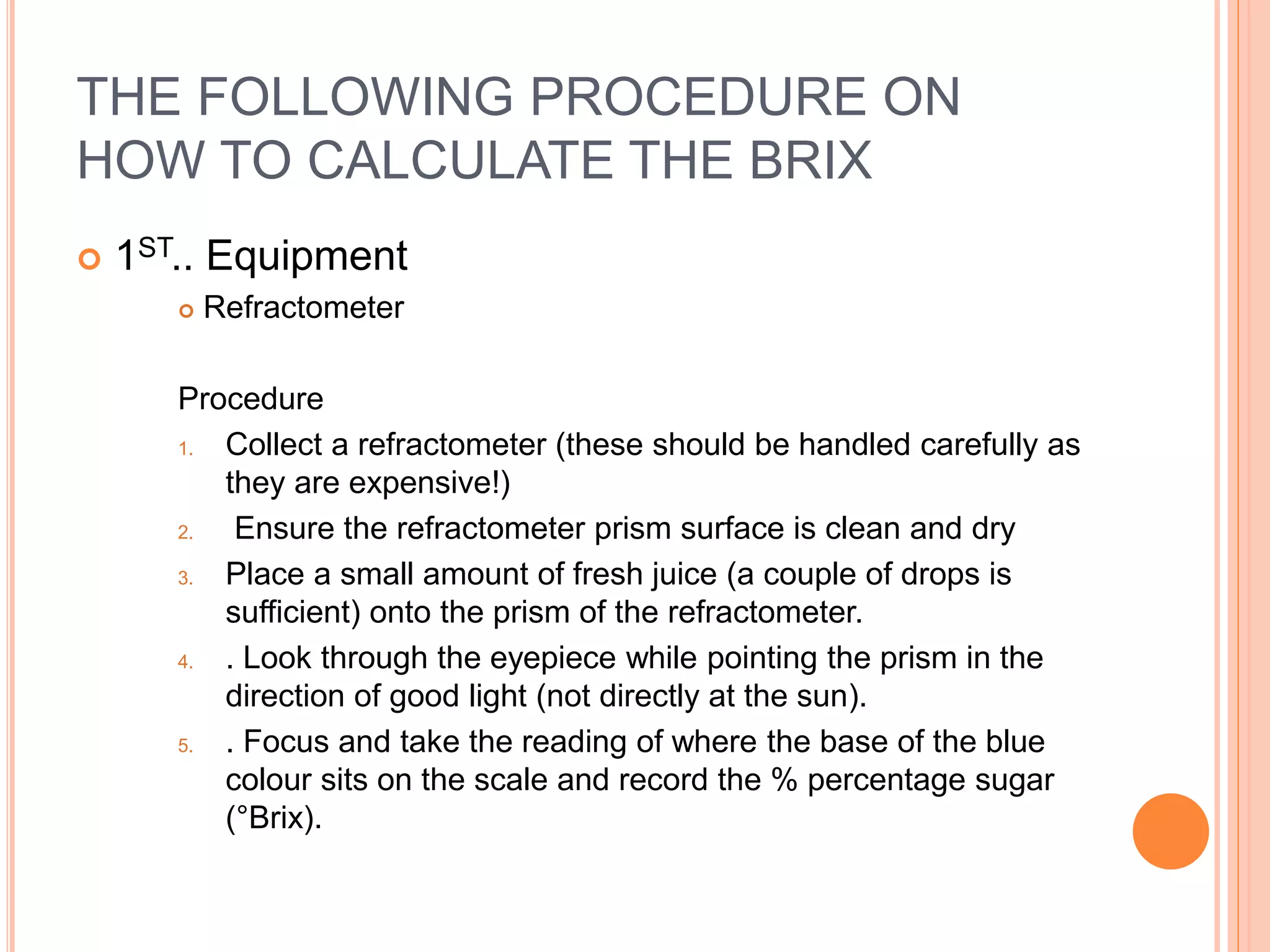 Titratable acidity and Total Soluble Solids | PPTX