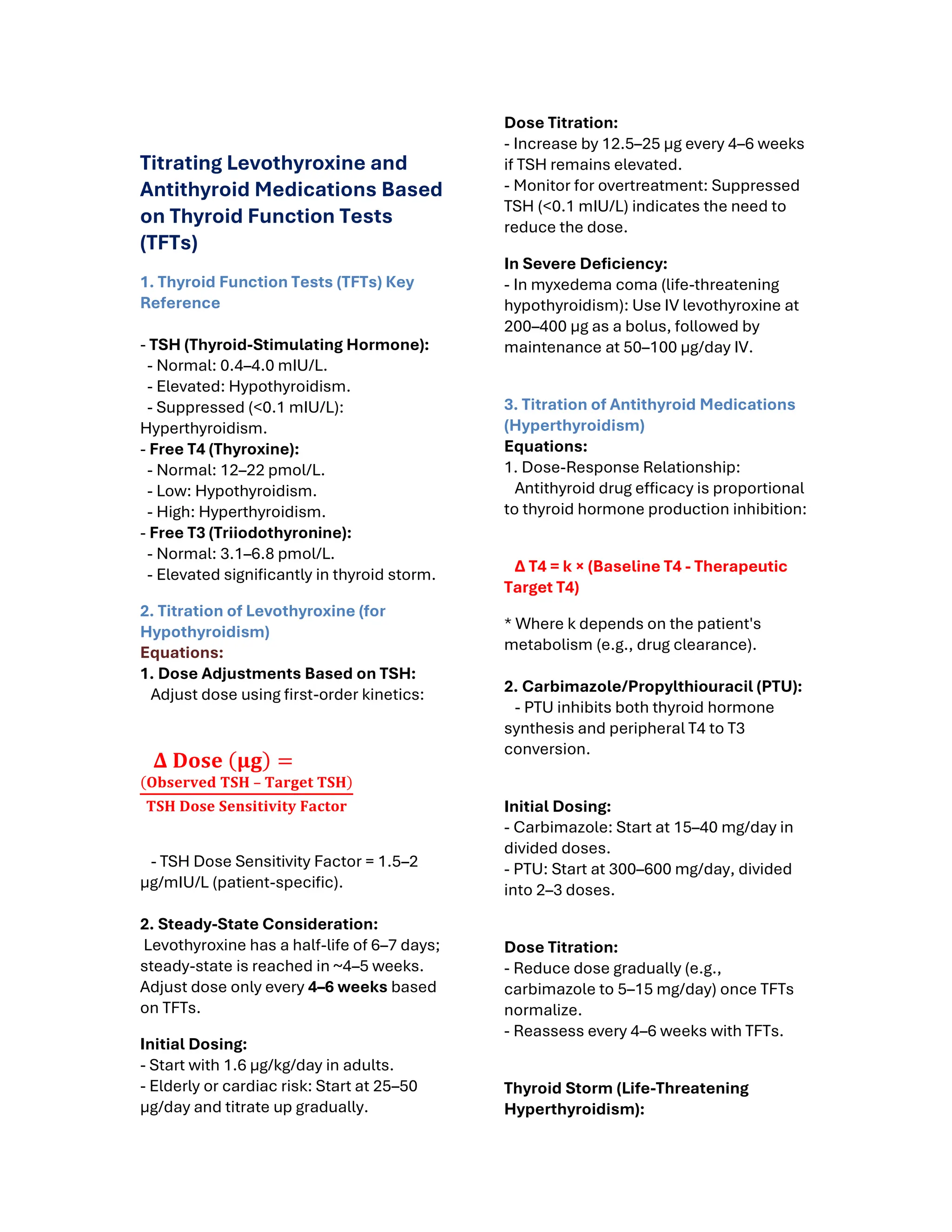 Titrating Levothyroxine and Antithyroid Medications Based on Thyroid ...