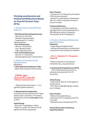 Titrating Levothyroxine and Antithyroid Medications Based on Thyroid ...