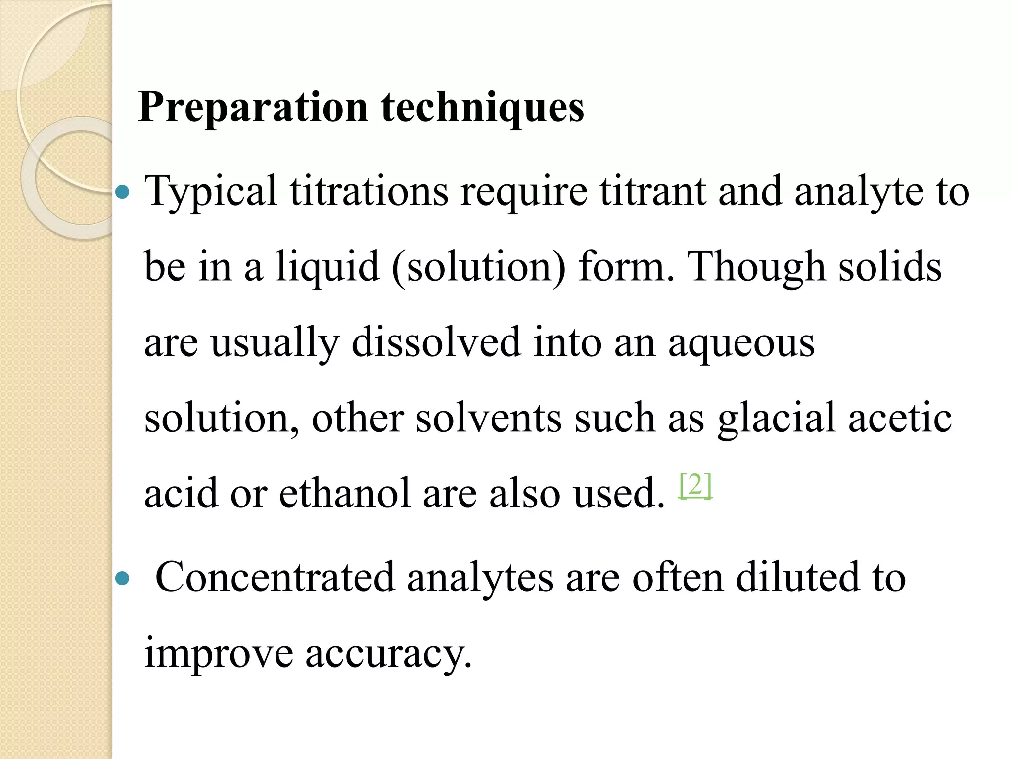 Titration method of analysis | PDF
