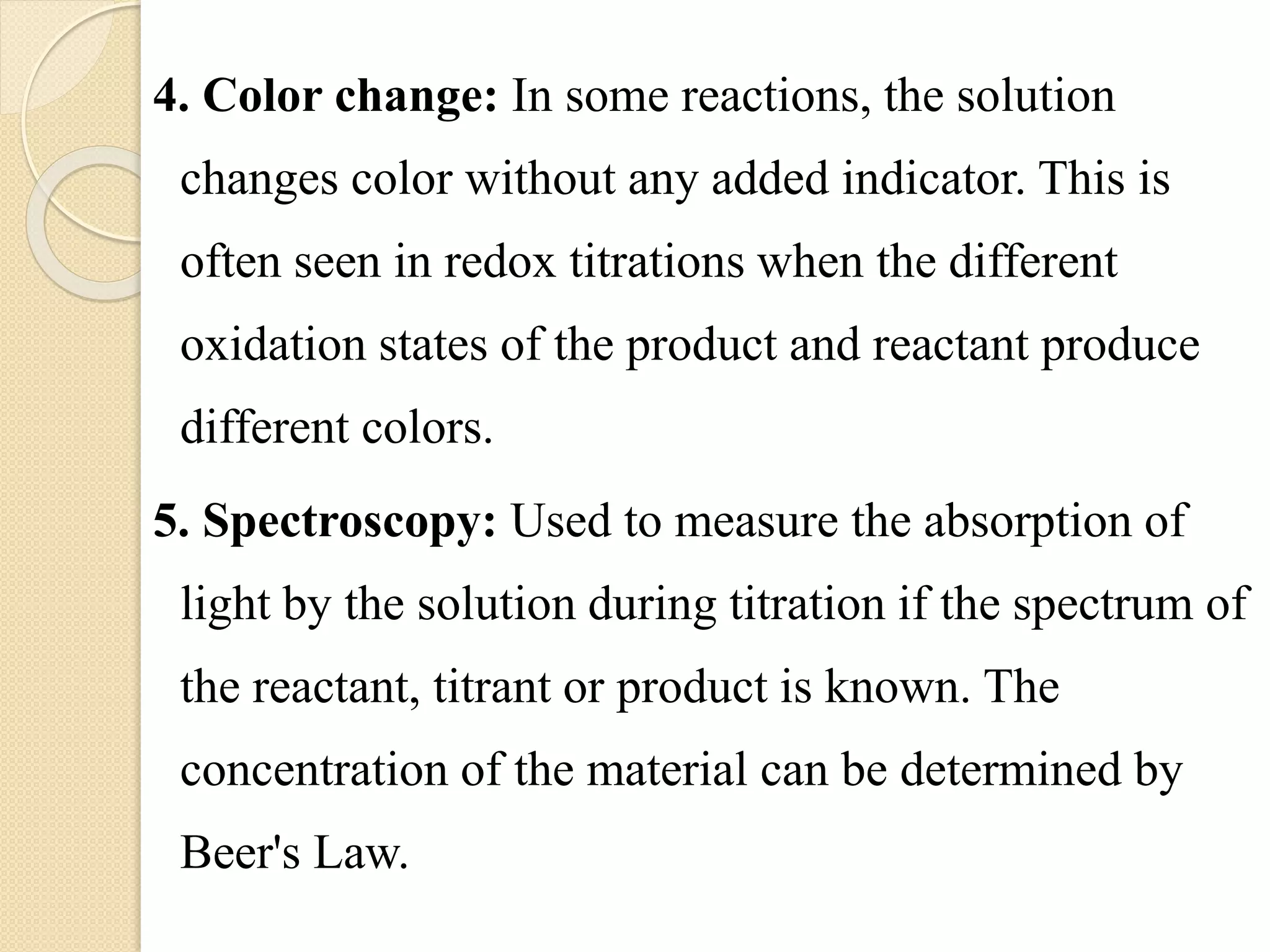 Titration method of analysis | PDF | Chemistry | Science