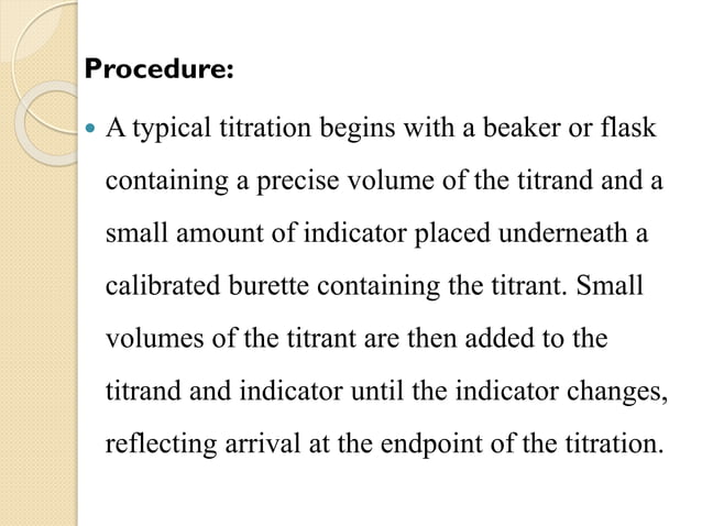 Titration method of analysis | PDF | Chemistry | Science