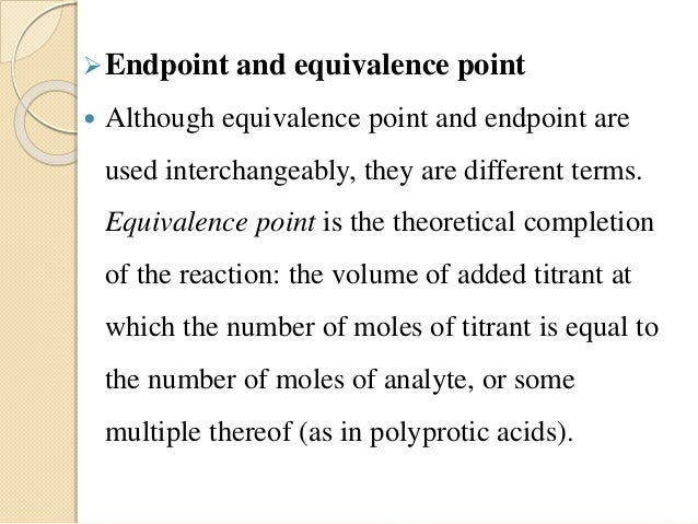 Titration method of analysis